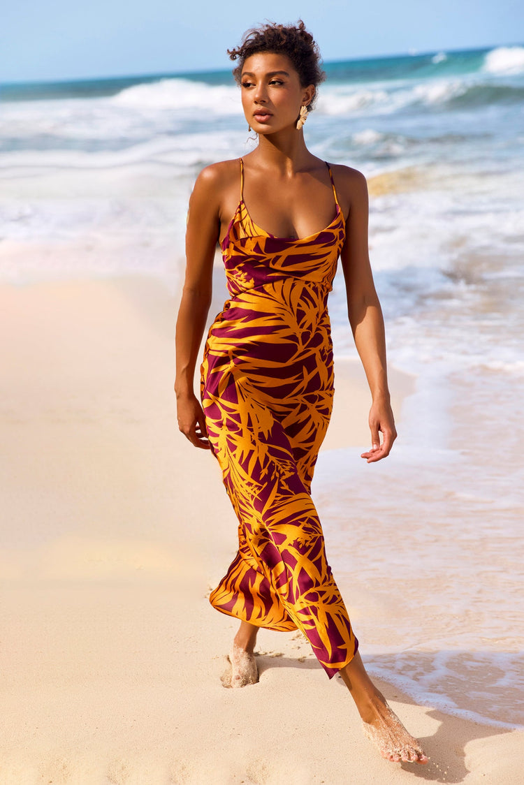 May In A Mood Maxi Dress - Mustard Multi DRESSES Sage and Paije