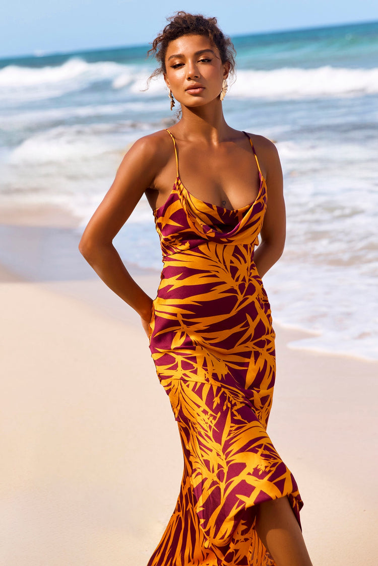 May In A Mood Maxi Dress - Mustard Multi DRESSES Sage and Paije